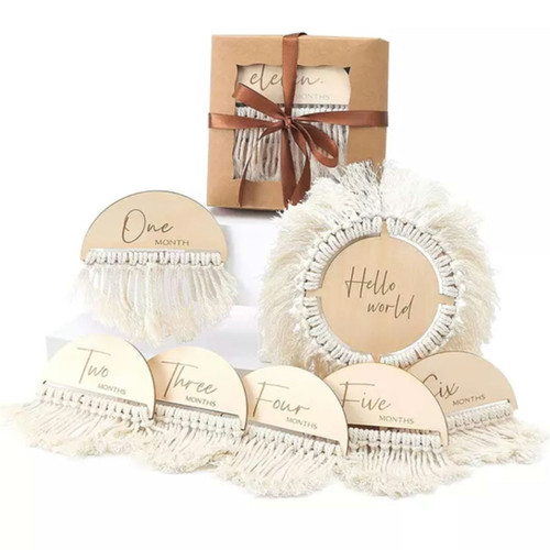 Hello World baby wooden milestone cards | Little Luelle