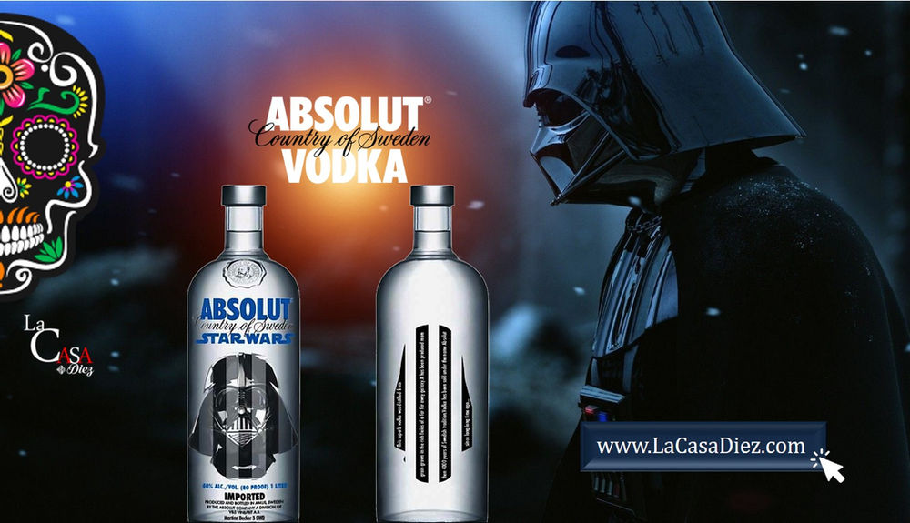 💀 Absolut Vodka y Star Wars en una botella Edición Especial