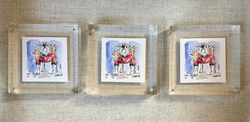 Mini UGA Savage Bulldog Print | Leah Laturell Art