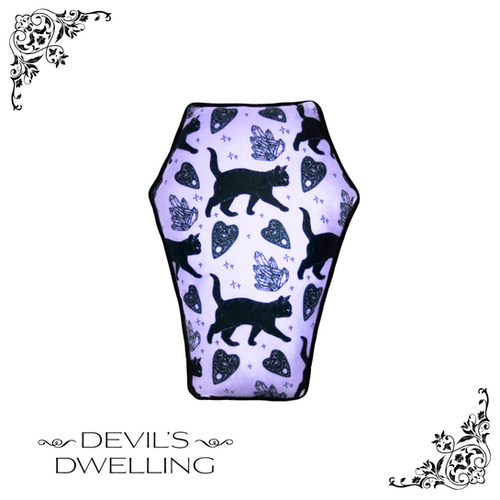 Cats and Crystals Coffin Cushion | Devil's Dwelling