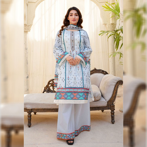 Kayseria By Jaffrani Textile - Blue Water | ChicDesigns