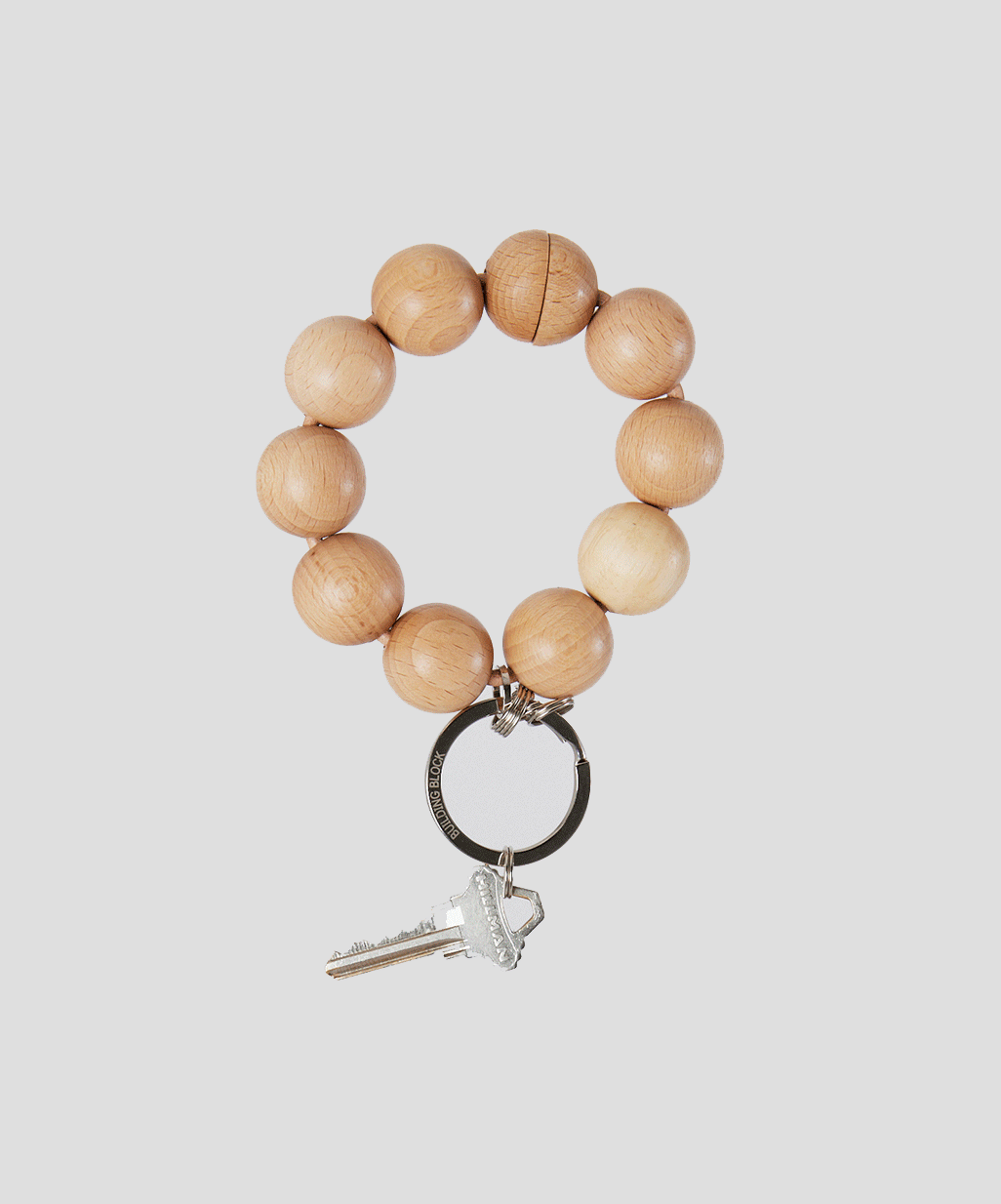 BUILDING BLOCK "Wood Ball Keychain"