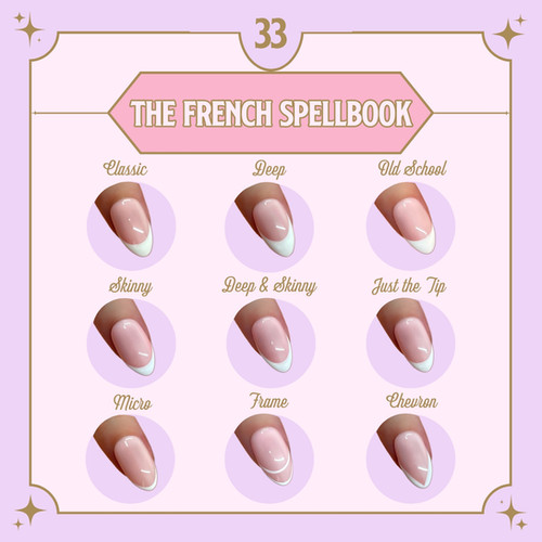 Choice of French Tip Press On Nails - The French Spellbook | The Holy Nail