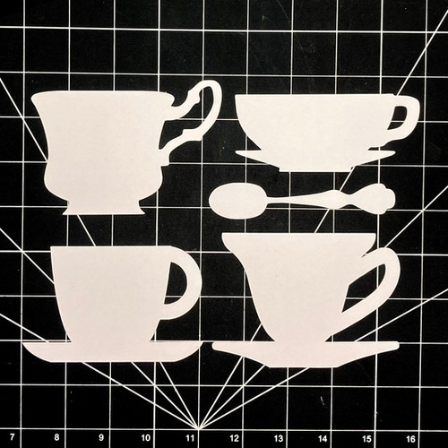 Tea Cups and Spoon Tracing Templates Set | Jo Morphett