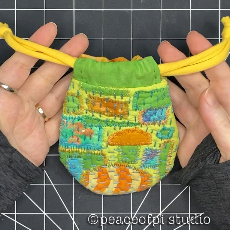 Rounded Drawstring Pouch Bag Instant Download PDF | Jo Morphett