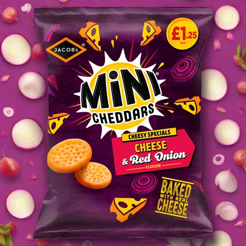 Jacobs Mini Cheddars - Cheese & Red Onion | Bite Sized Brit Shop