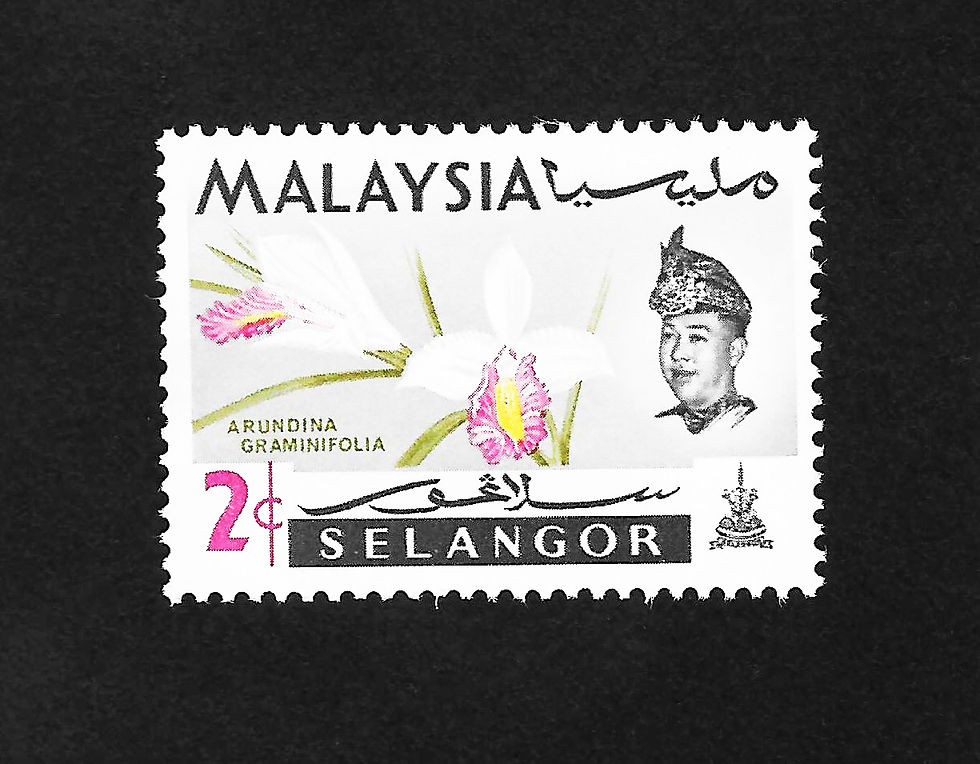 1965 2c Malaysia Selangor Flower Stamp | AAAlvinsSportsCards