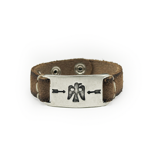 ALBERTO LUTI WAR BIRD PLAQUE SUEDE BRACELET | The TBCo. Classics