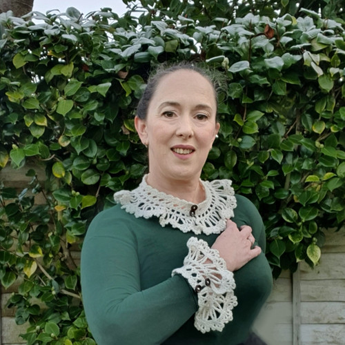 Crochet Pattern for Network Lace Collar, Cuffs or Edging (English UK ...