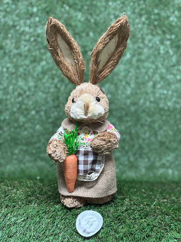 Straw Bunny - Checked | Thistle And Fearne