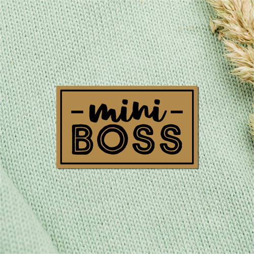Kunstlederlabel "Mini Boss" | Stich mich nicht