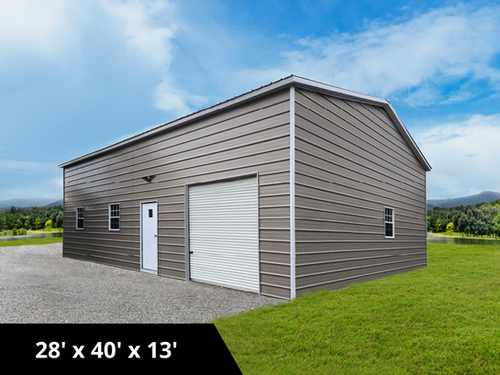 Side Entry Metal Building Garage | Legacy Carports