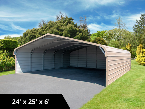 Rawhide Regular Style Roof Metal Carport | Legacy Carports