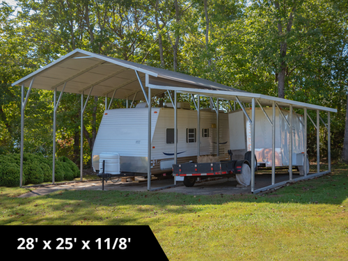 Pewter Gray Carport with Lean-To | Legacy Carports