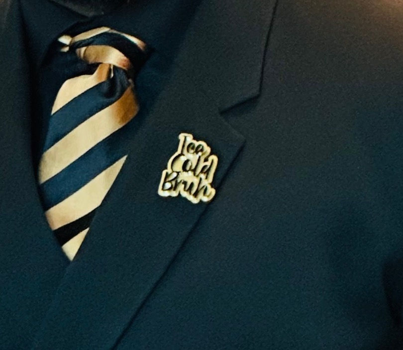 Ice Cold Bruh Lapel Pin | Shared Smiles by DM