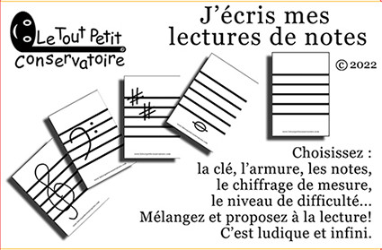 J'écris mes lectures de notes | Petit Conservatoire