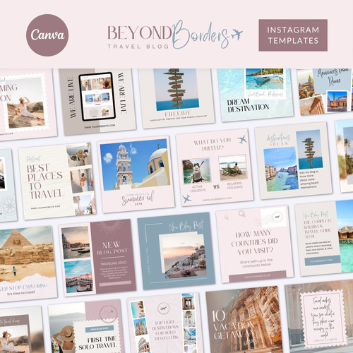 BEYOND BORDERS Instagram Templates | Sunny Willow Design