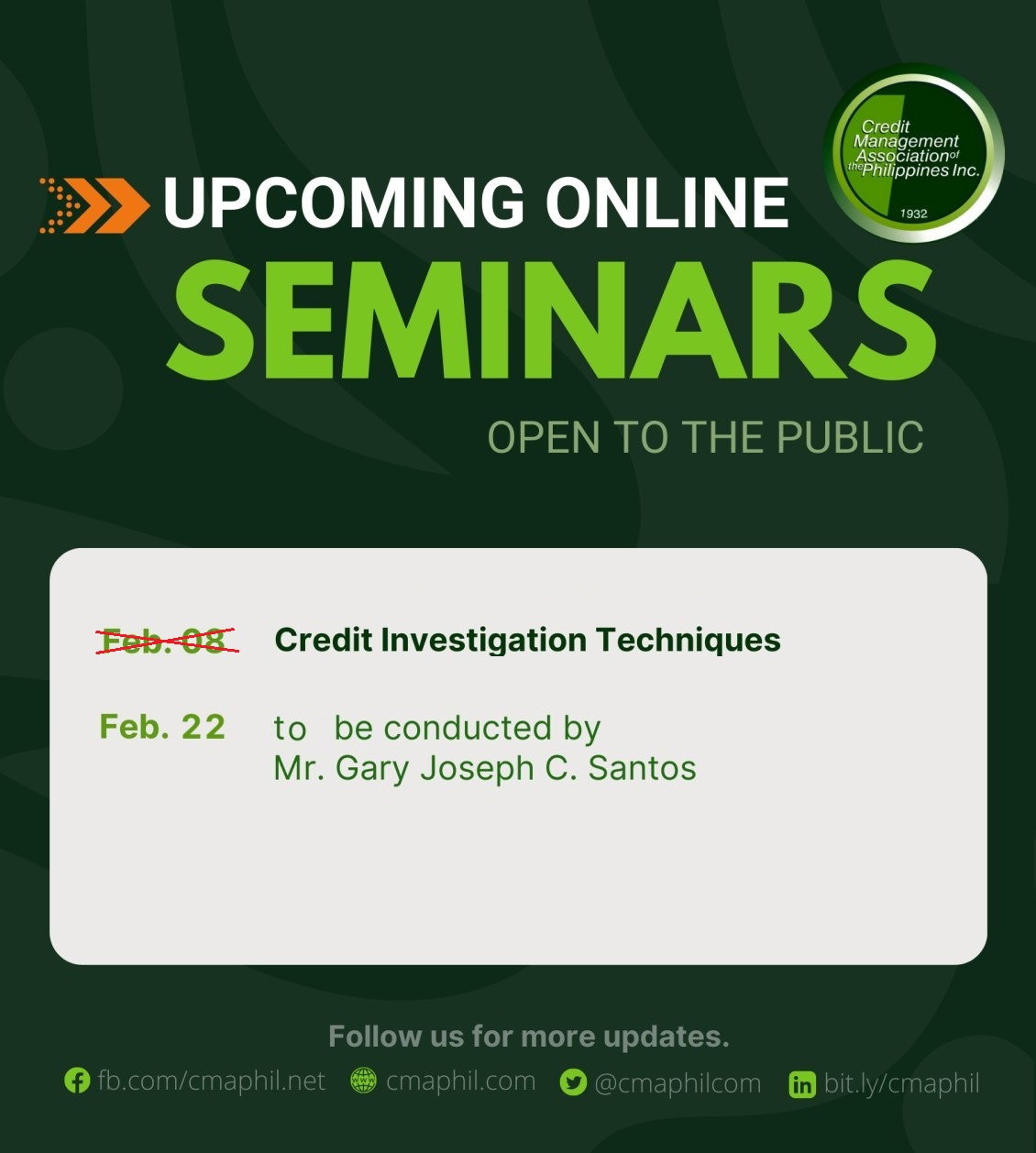 Credit Investigation Techniques | CMAP Events