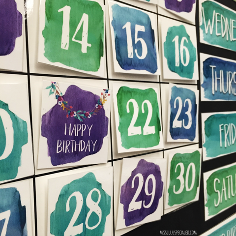 CALM & COOL WATERCOLOR CLASSROOM THEME