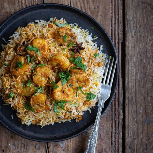 Shrimp Biryani - Hyderabadi Dum Biryani | Clays Restaurant