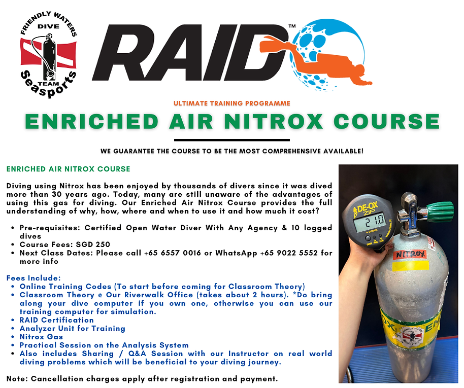 Specialty | Enriched Air Nitrox Course | Friendly Waters Seasports ...