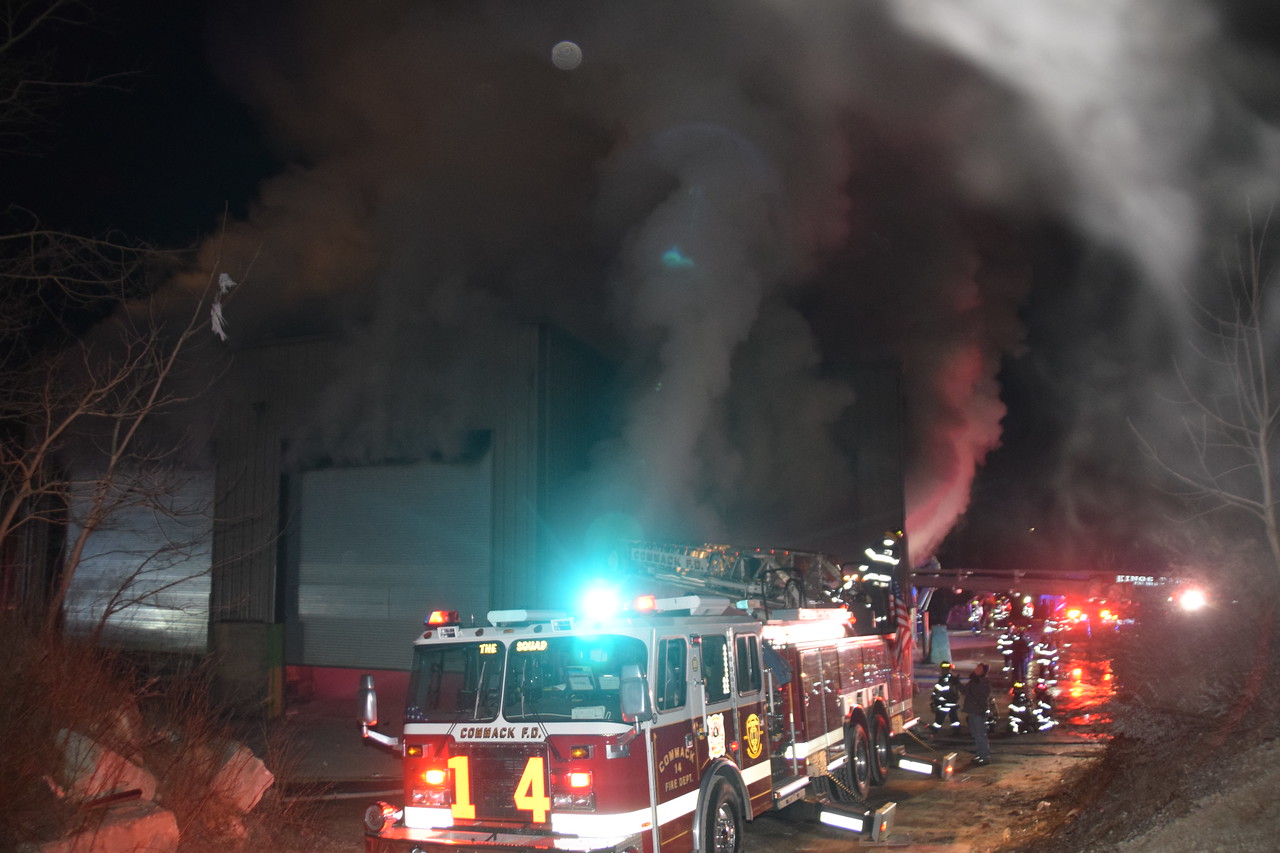 Saturday Night Turns Into Sunday Morning at a Commercial Fire in Kings Park