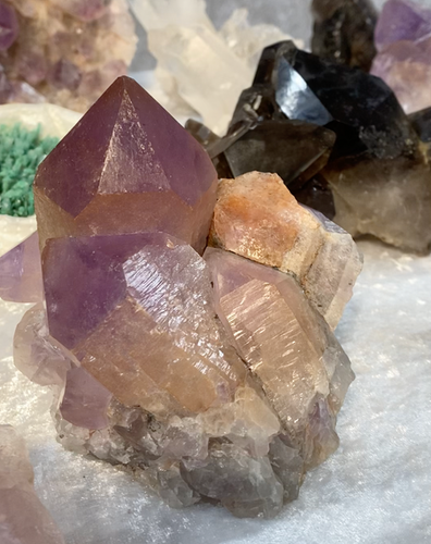 Large High Quality Rare Amethyst With unusually Long thick Points ...
