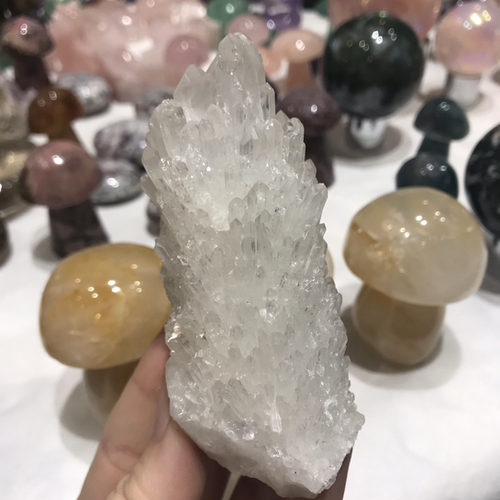 Clear Sugar Quartz Cluster from Madagascar | Crystality