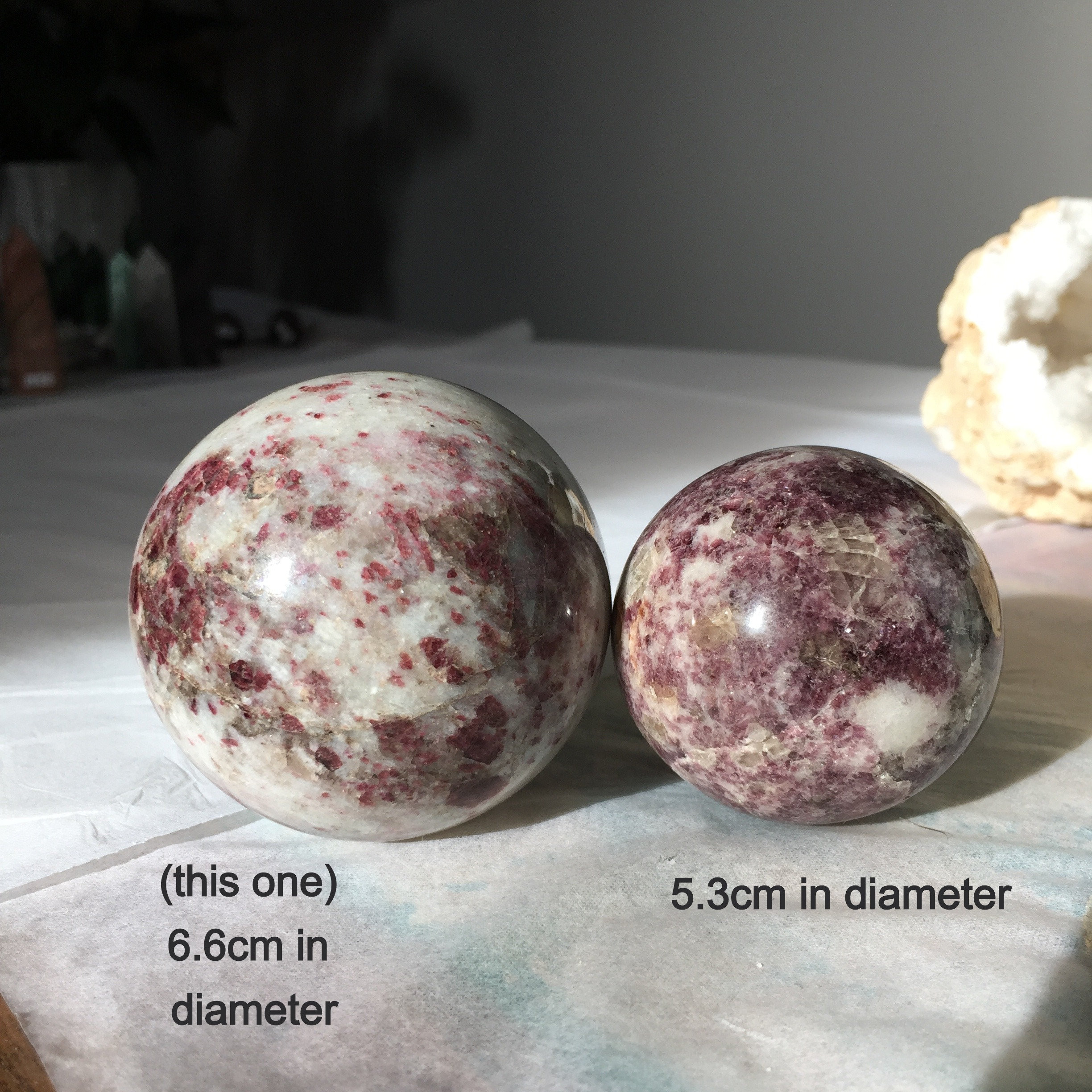 Large Pink Tourmaline Sphere | Crystality.co.uk
