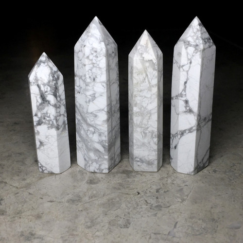 Howlite Crystal Points | Crystality