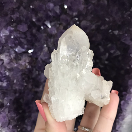 Sugar Quartz Cluster Natural Clear Quartz Crystal | Crystality