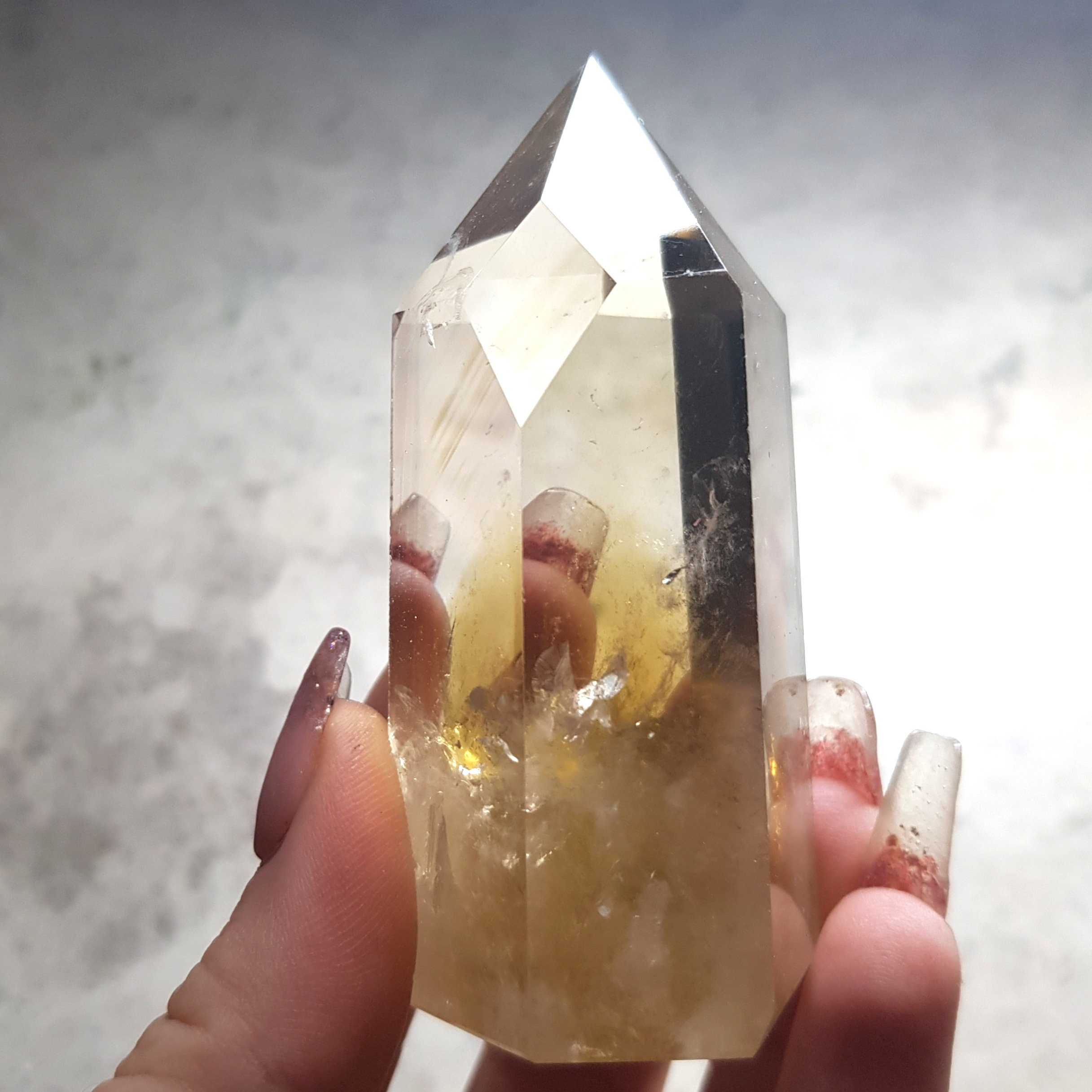 Clear Citrine Crystal Point | Crystality.co.uk