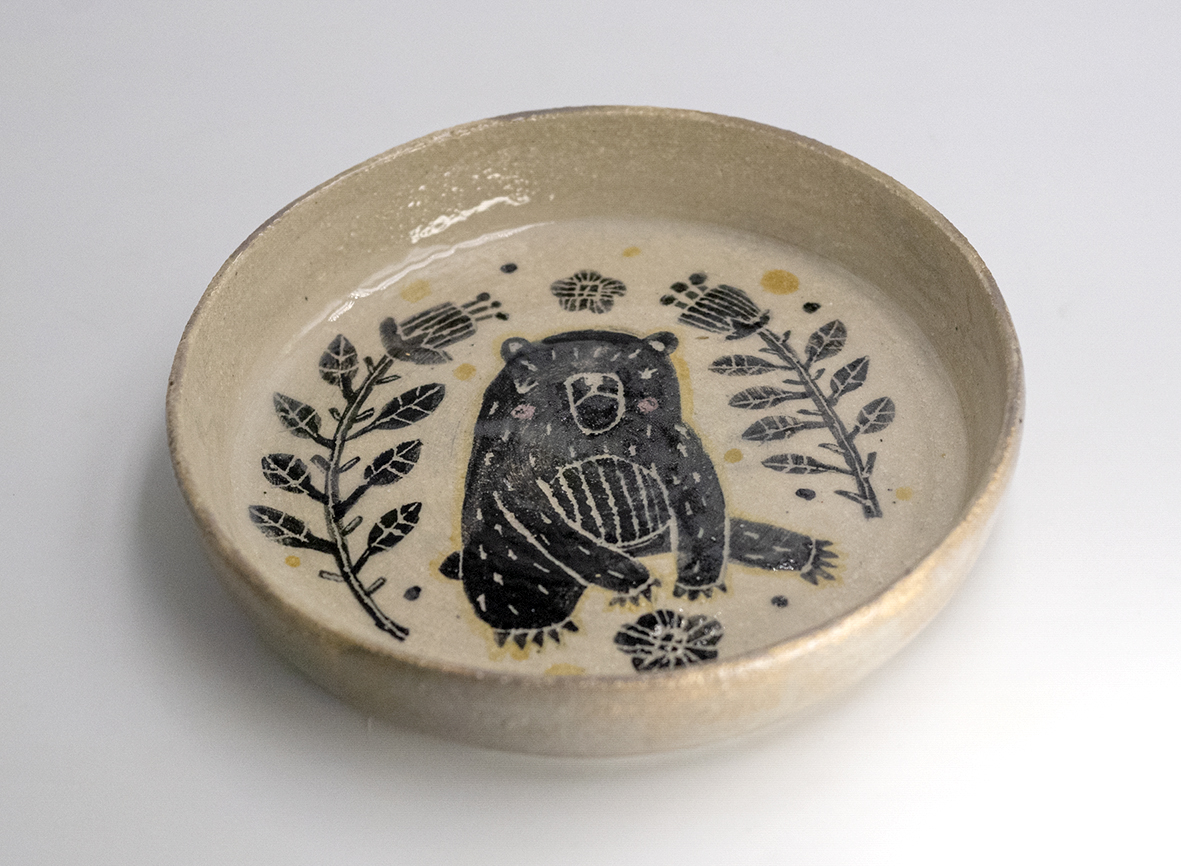 Plates Sgraffito Bear Plate Home & Living etna.com.pe