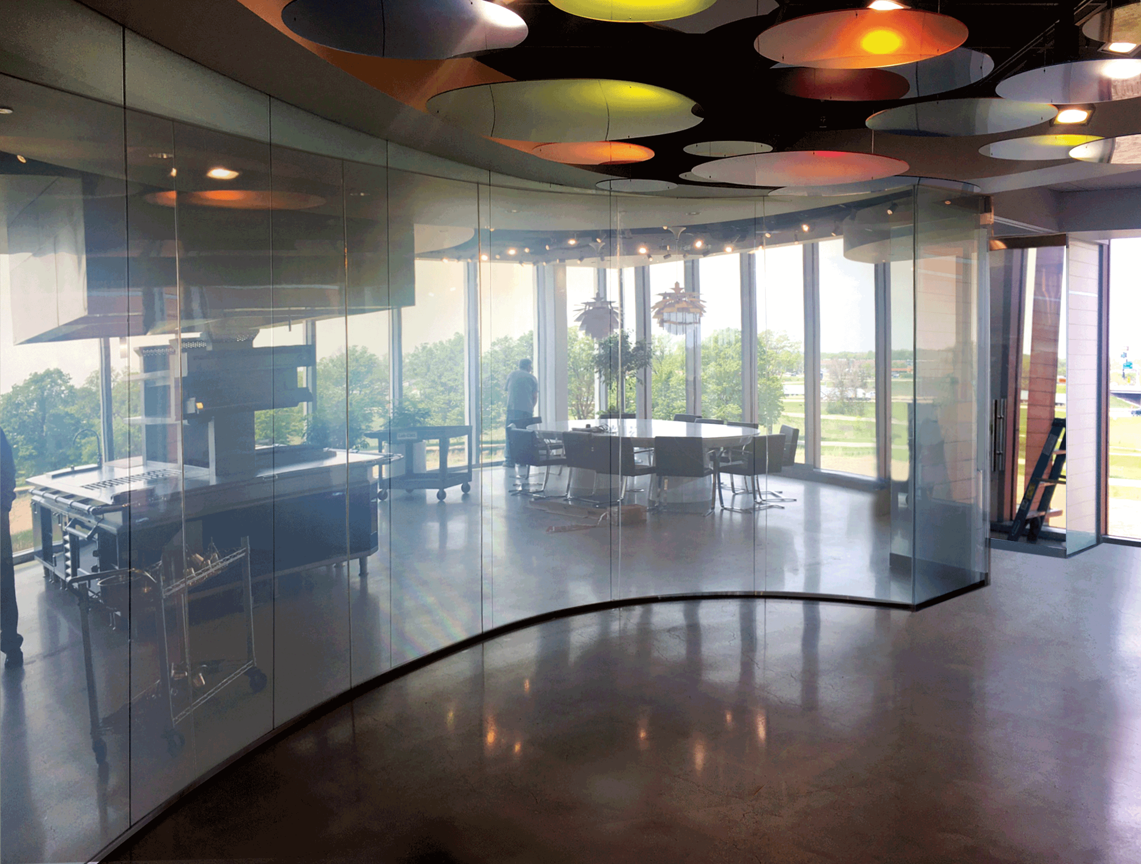 Curved Glass, Made Smarter — Introducing Switchable Privacy for Any Space