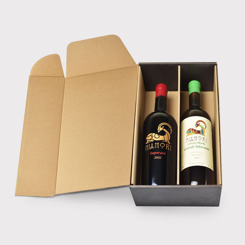 საფერავი და გორული მწვანე | მუყაოს ყუთით | 0.75 ლ | წარწერის გრავირებით ...