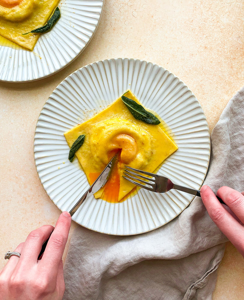 Uovo in Raviolo (Raviolo with an Egg Yolk)