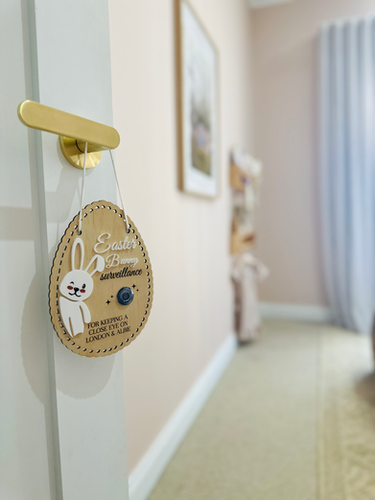Easter Bunny Surveillance Cam Door Hanger | The Grounds Creative