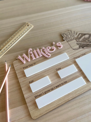 First Day Milestone Board - Book | The Grounds Creative