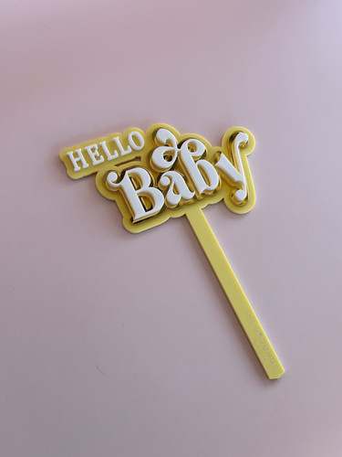 Hello Baby Cake Topper | The Grounds Creative