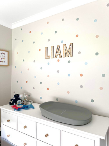 Name wall plaques - Stencil | The Grounds Creative