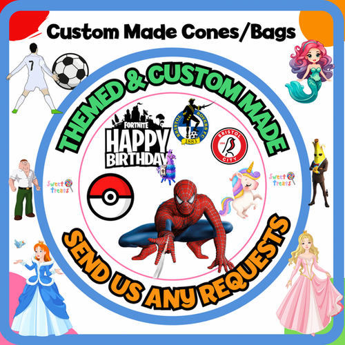 Themed & Custom Made Sweet Cones/Bags | Sweet Treats | Online Sweet Shop