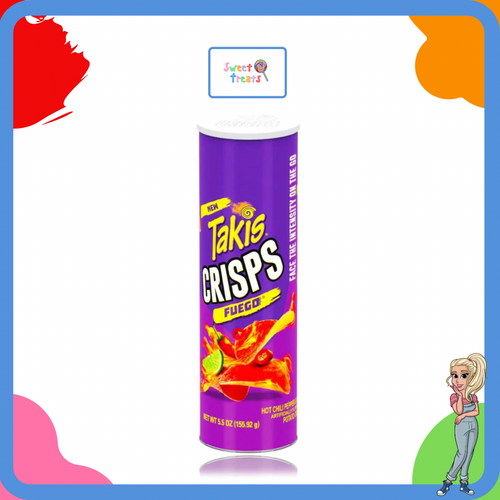 TAKIS CRISPS TUBE: FUEGO (5.5OZ CANISTER) | Sweet Treats | Online Sweet ...