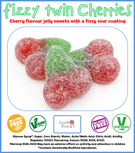 Fizzy Twin Cherries | Sweet Treats | Online Sweet Shop