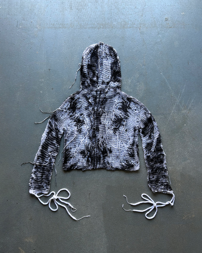[raw.] "+" knit hoodie | IHGNAHZ