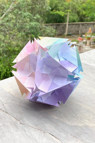 Wiggle Rose Kusudama | PrwOrigami