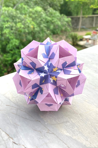 Starry Jedi Kusudama (Jade var.) | PrwOrigami