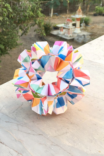 Scrunchie Kusudama | PrwOrigami