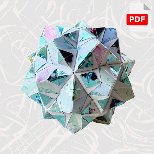 Rhinestone Kusudama Diagram (PDF) | PrwOrigami