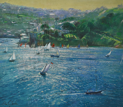 RACING ALONGSIDE THE BLOCKHOUSE | POLRUAN | Fowey River Gallery