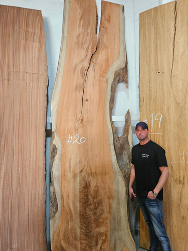 #16 Pochote 154"x47"x2.5" Exotic Wood Slab | Exotic Wood Depot